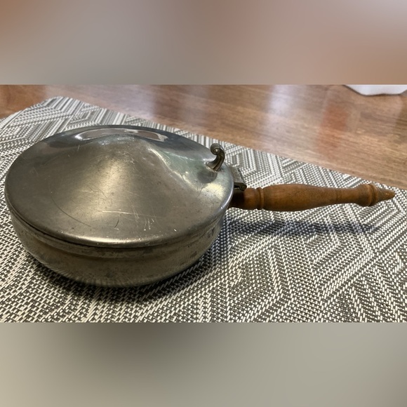 Kitchen | Vintage Table Sweeper Crumb Catcher Pewter With Wooden Handle ...